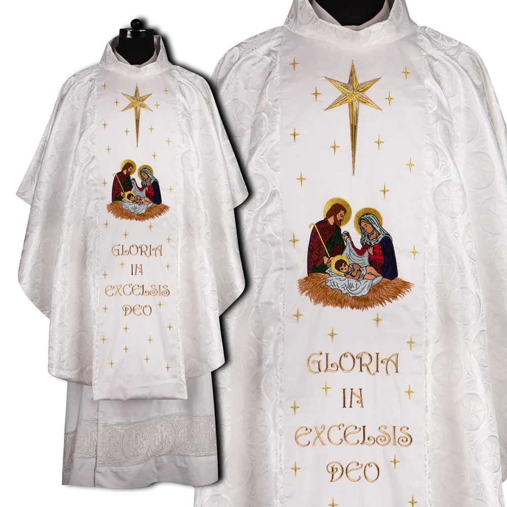 Christmas Gothic Chasuble – PSG VESTMENTS Festive Liturgical Vestment
