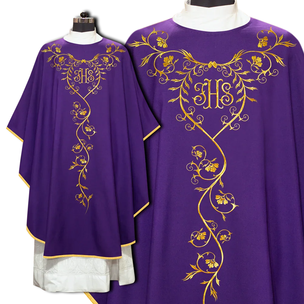 Lent Gothic Chasuble – Handcrafted Liturgical Vestment | PSG Vestments ...