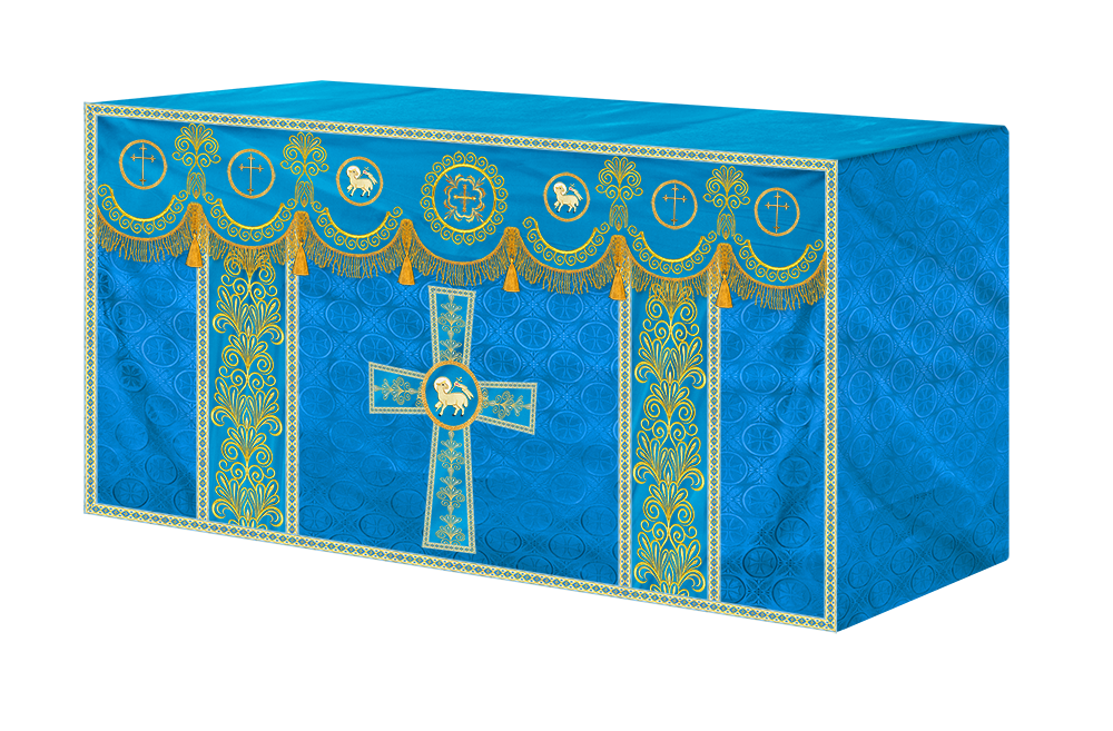 Handcrafted Altar Cloth – Ornate Golden Cross | PSG VESTMENTS