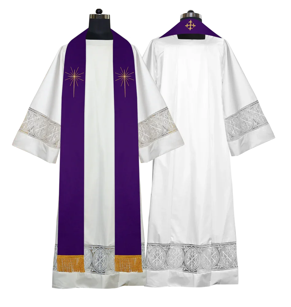 Advent Priest Stole - Advent Clergy Stole | PSG VESTMENTS