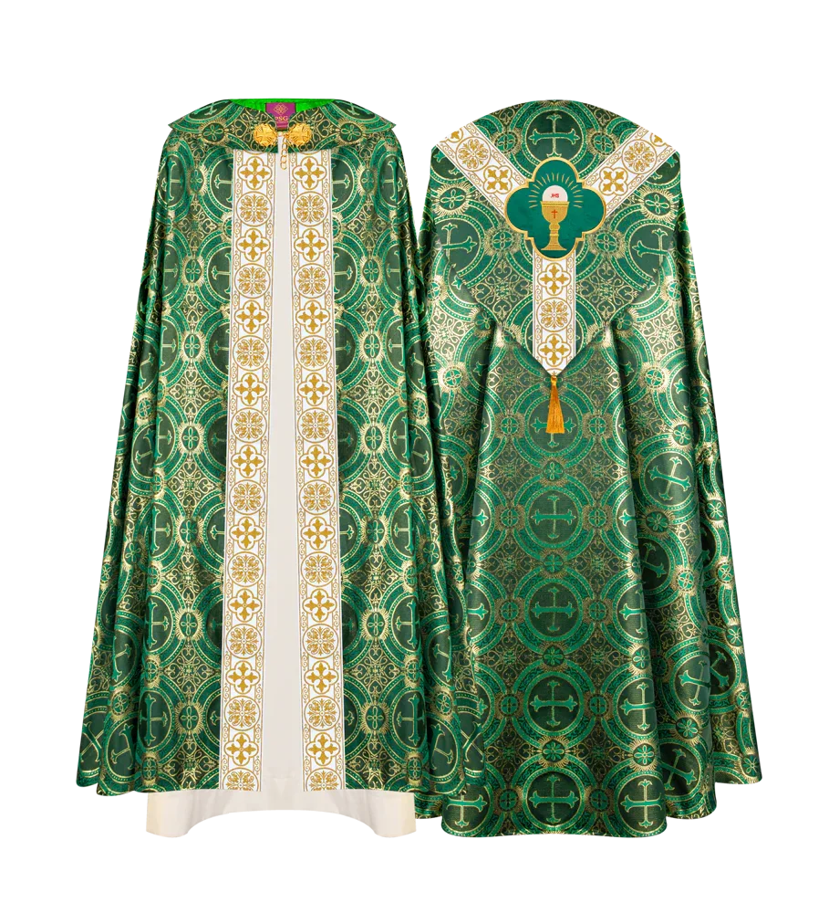 Liturgical Cope Vestment with Ornate Trims - PSG VESTMENTS