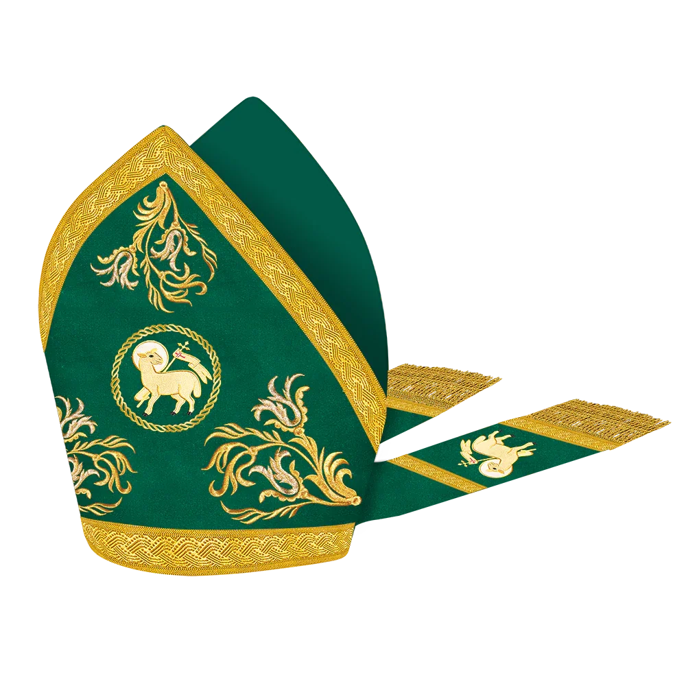 Liturgical Mitre - Roman Mitre with Motif | PSG VESTMENTS