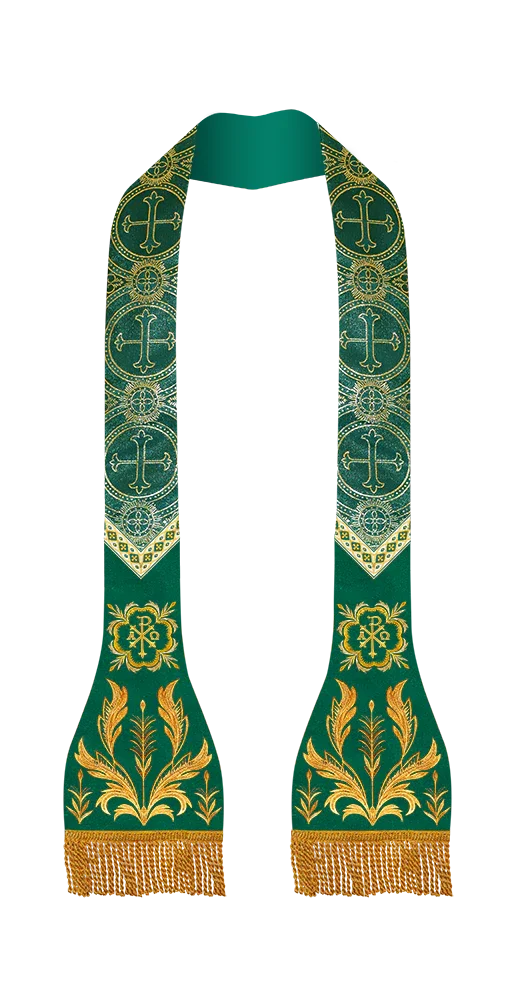 Liturgical Catholic Stole - Spiritual Embroidery | PSG VESTMENTS