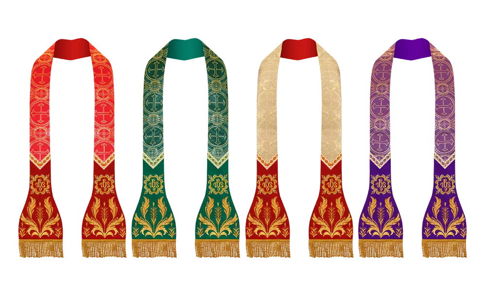 Set of Four Ornate Roman Stole Vestment – PSG VESTMENTS