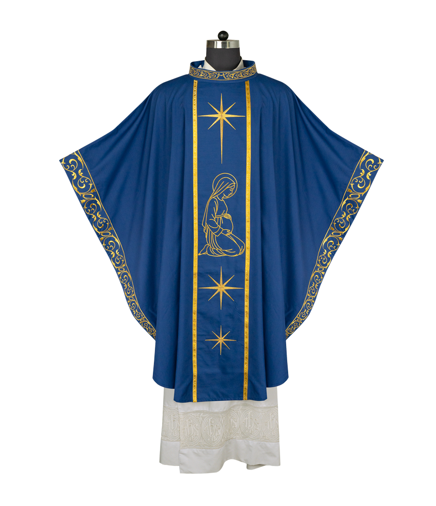 Liturgical Advent Chasuble – PSG VESTMENTS Premium Seasonal Vestment