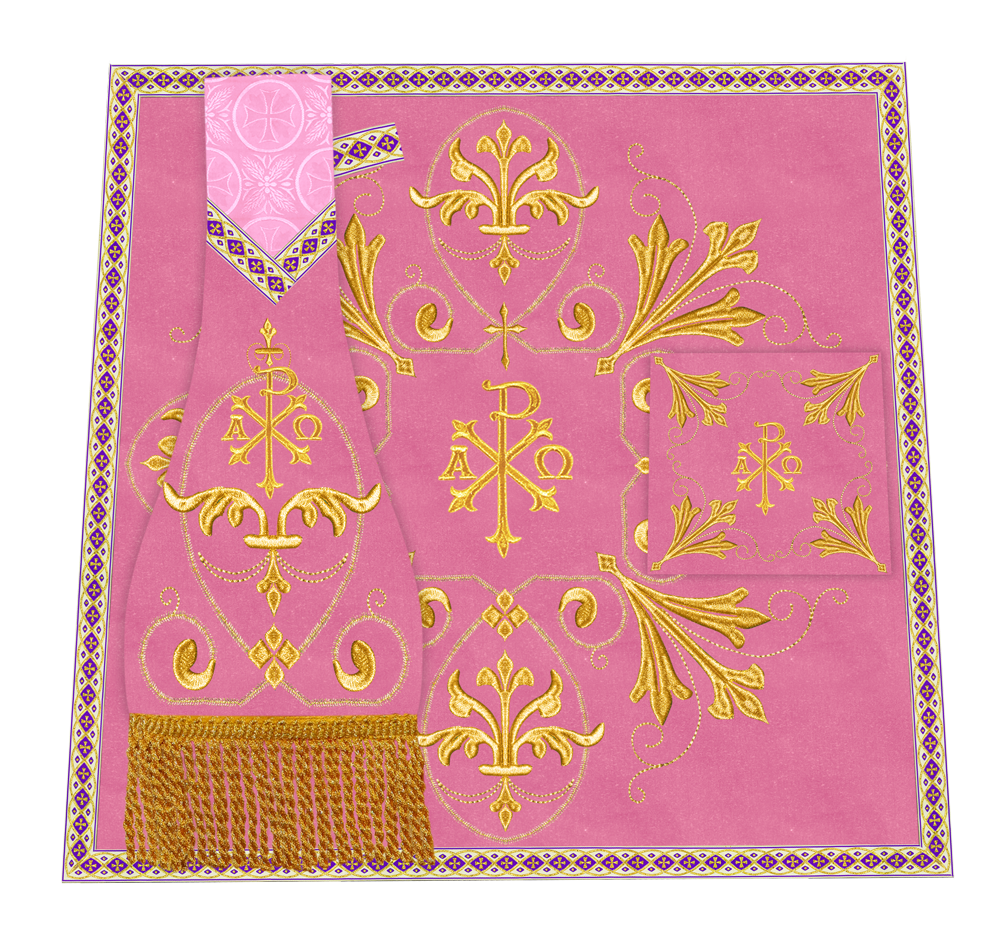 Embroidered Altar mass Set with motif and Trims – PSG VESTMENTS