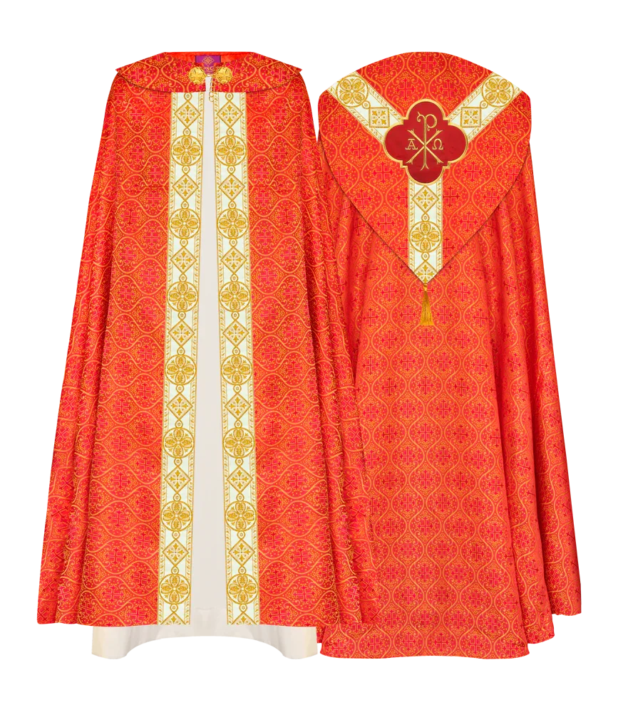Traditional Gothic Cope – Embroidered Motif | PSG VESTMENTS