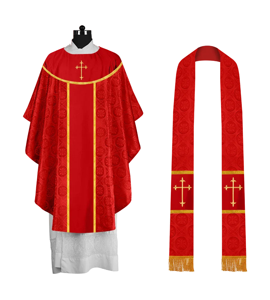 Ornate Gothic Chasuble – PSG VESTMENTS Elegant Liturgical Vestment
