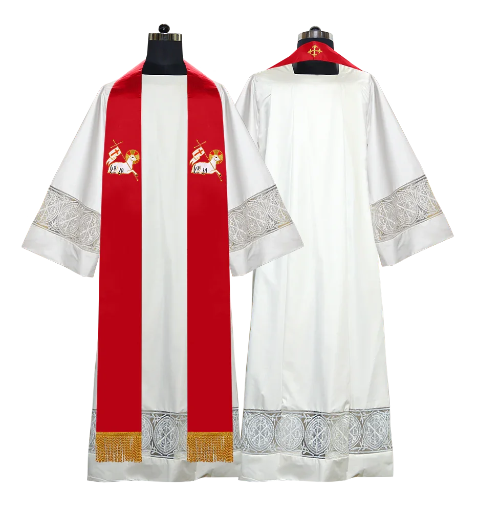 Clergy Stole with Beautiful Liturgical Motif– PSG VESTMENTS