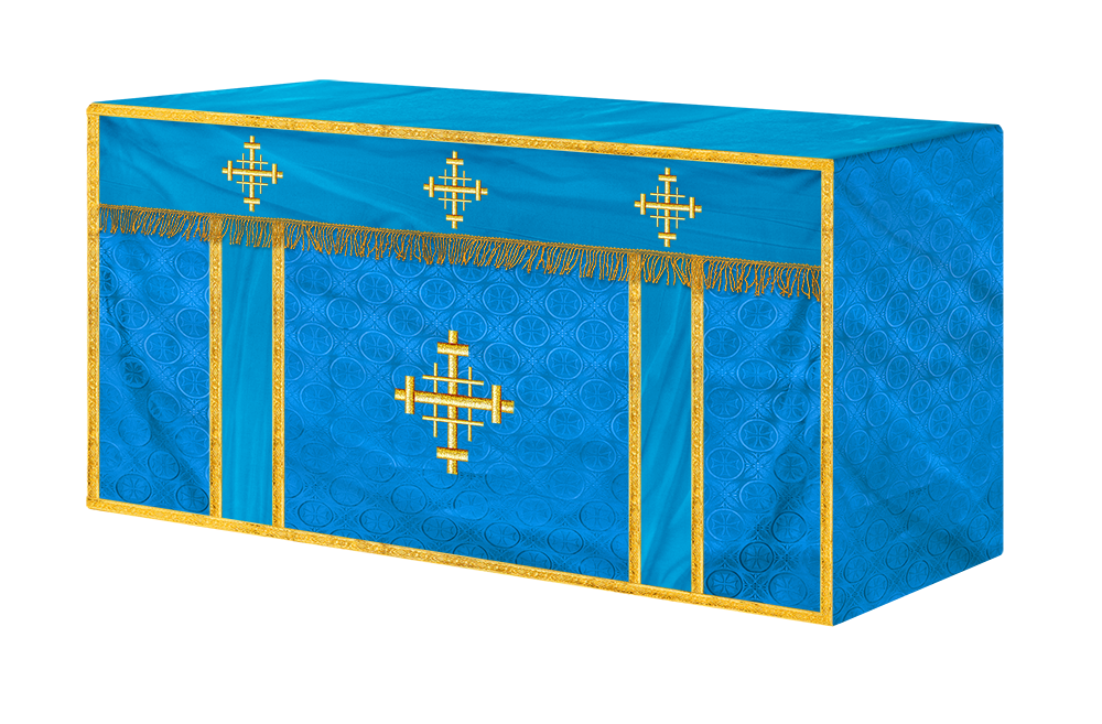 Liturgical Altar Cloth with Jerusalem Cross Motif - PSG Vestments – PSG ...