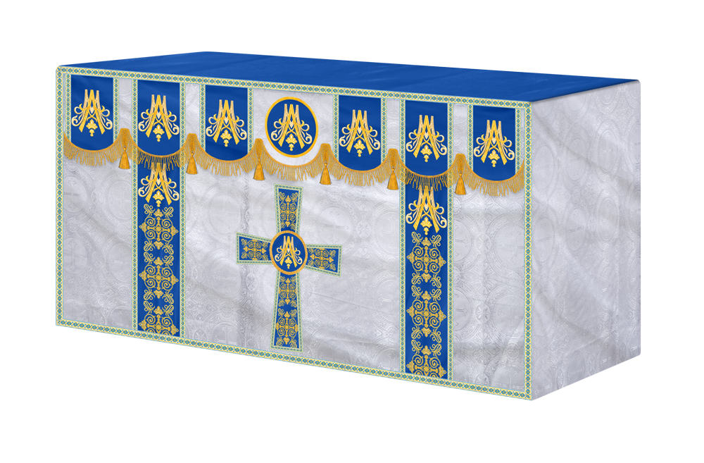 Marian Altar Parament with Trims - Altar Cloth Parament – PSG VESTMENTS