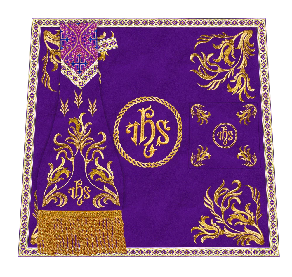 Altar Mass Set Vestment with Embroidered Motif – PSG VESTMENTS