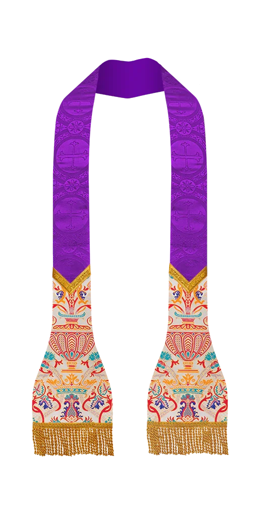 Roman Stole – Embroidered Liturgical Stole - PSG VESTMENTS