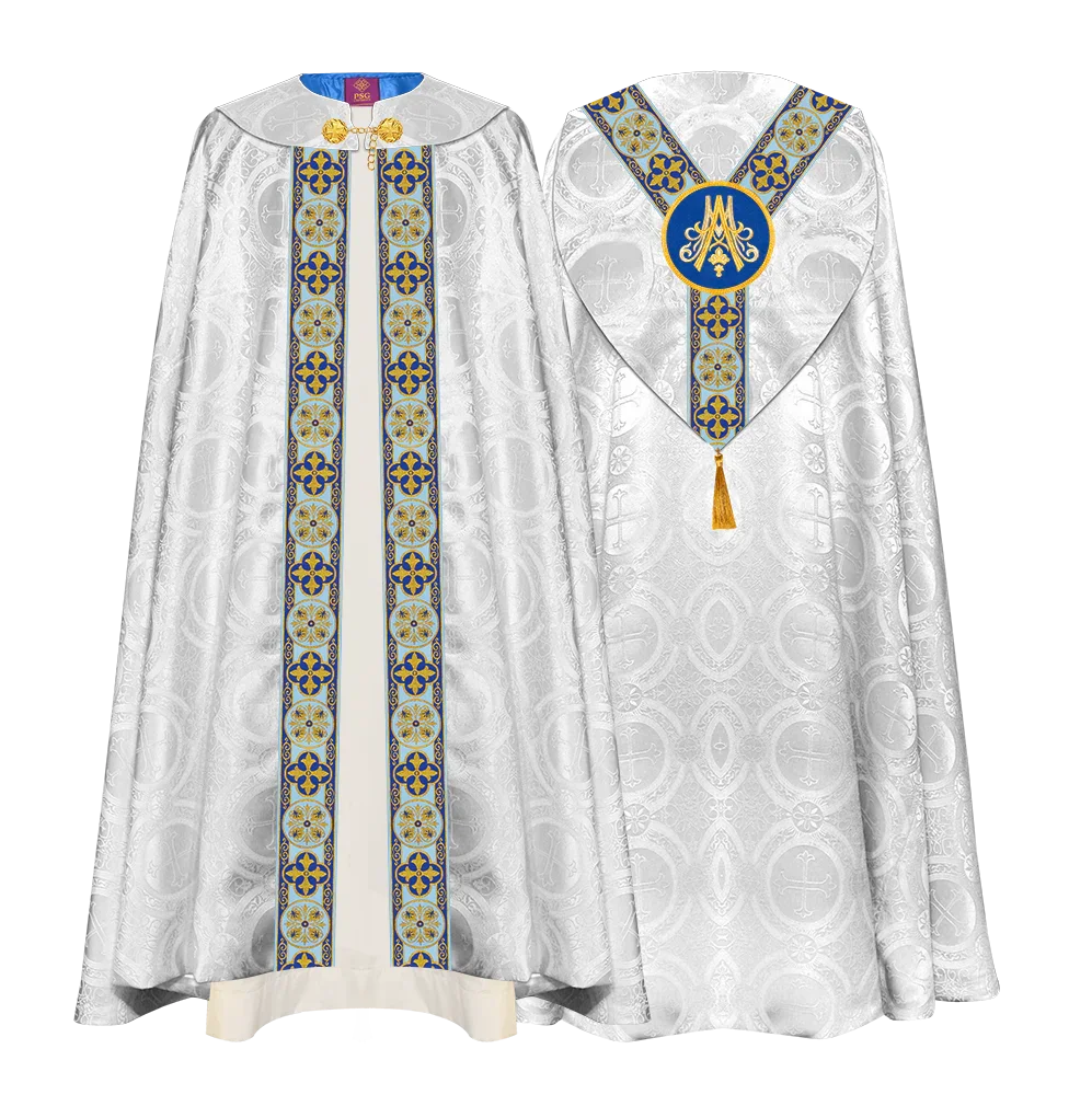 Liturgical Gothic Cope - Marian Design | PSG VESTMENTS