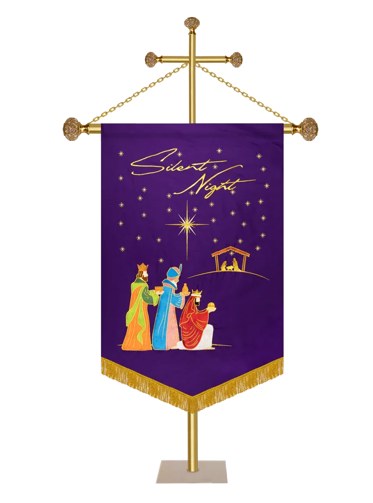 Advent Church Banner - Silent Night | PSG VESTMENTS