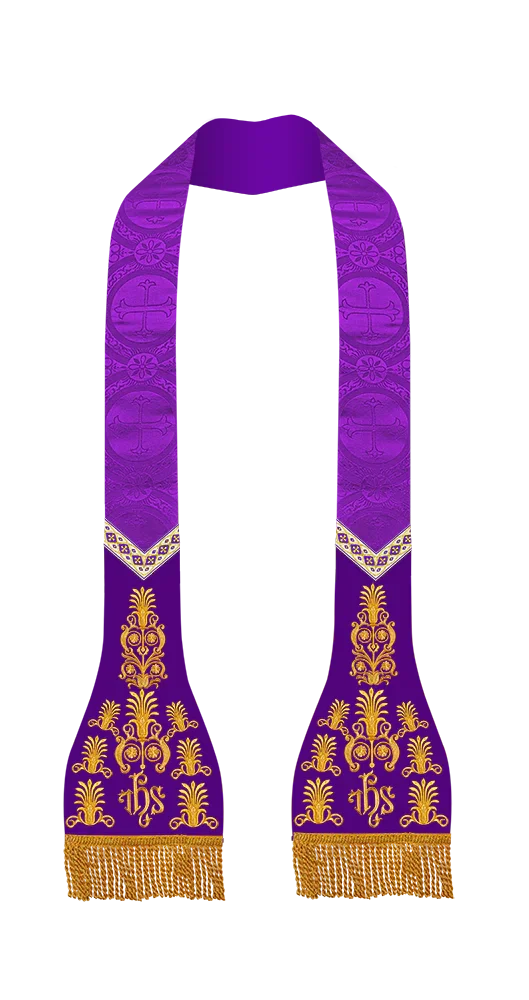 Embroidered Roman Stole – PSG VESTMENTS Premium Liturgical Vestment